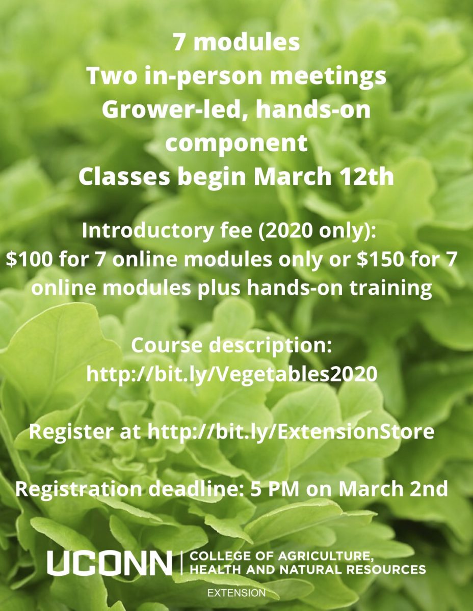 New Vegetable Production Certificate Course | UConn Plant Diagnostic ...